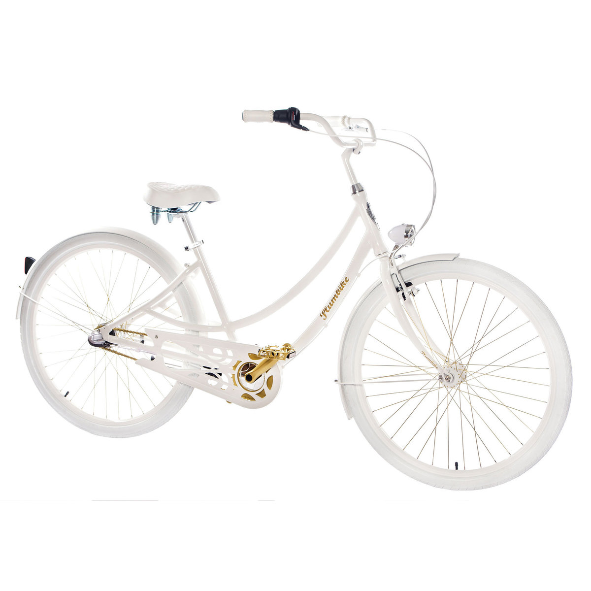 Rower miejski damski z bagażnikiem PlumBike 28 cali biały - PlumBike ...
