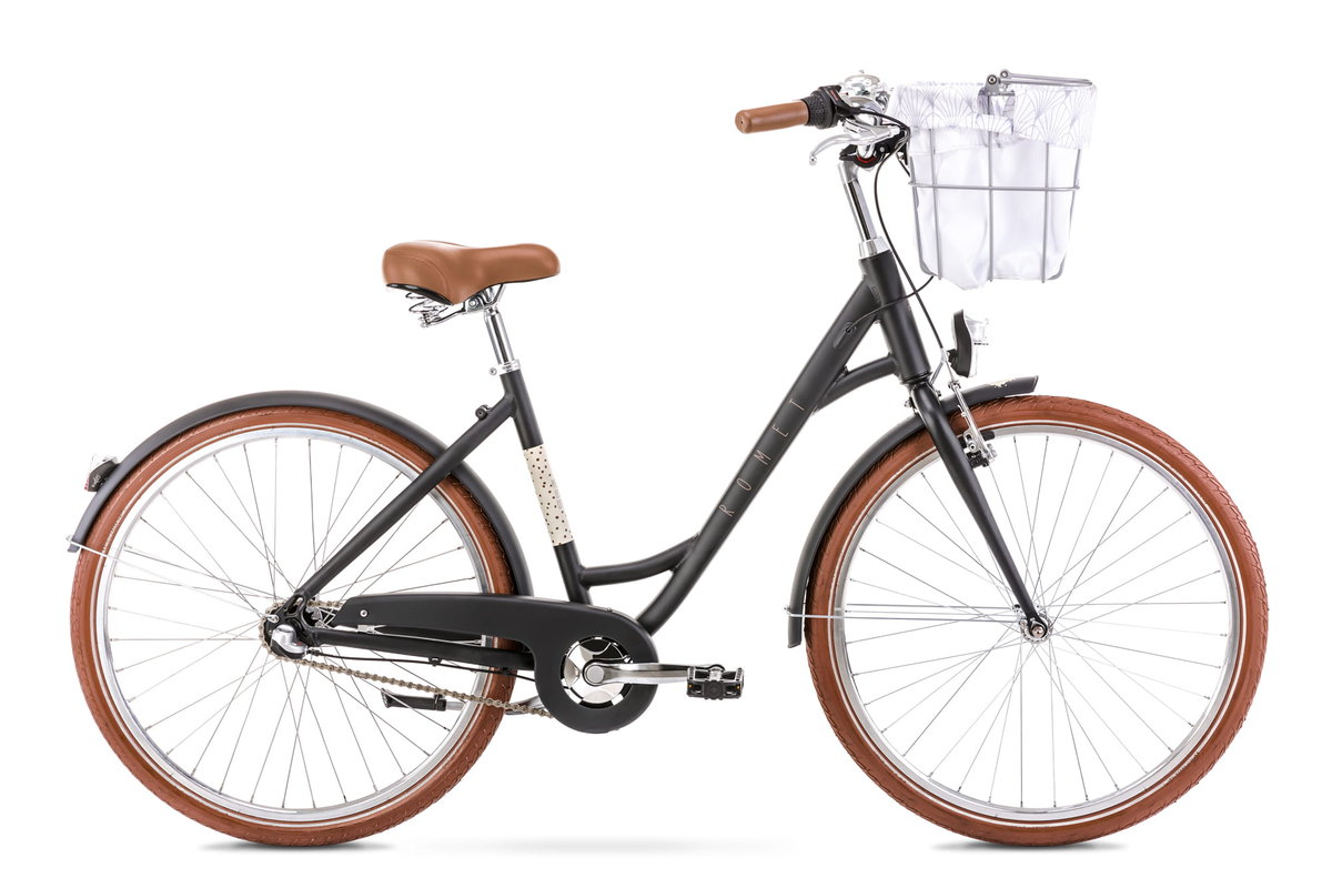 Rower miejski damski z oświetleniem Romet 28 cali czarny - Romet ...