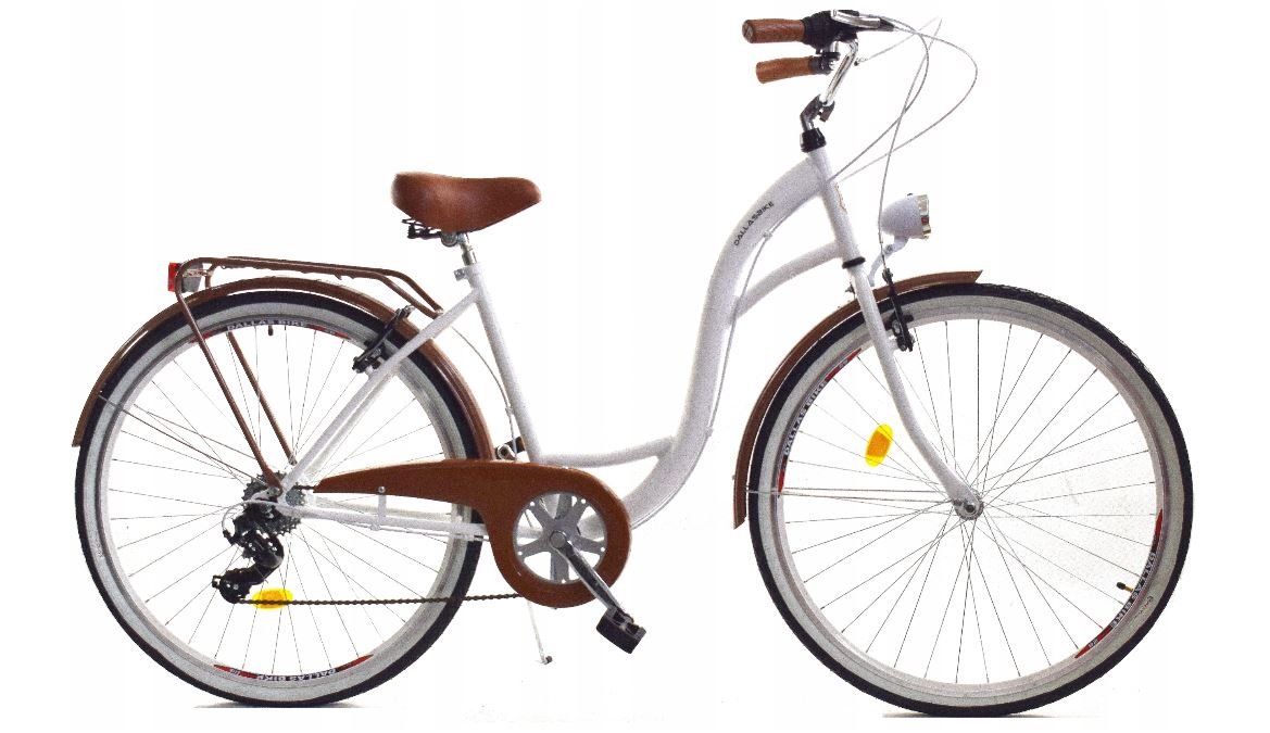 Rower miejski damski z przerzutkami DALLAS BIKE 26 cali biały - DALLAS ...