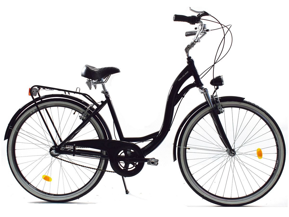 Rower miejski damski z przerzutkami DALLAS BIKE 26 cali czarny - DALLAS BIKE | Sport Sklep EMPIK.COM