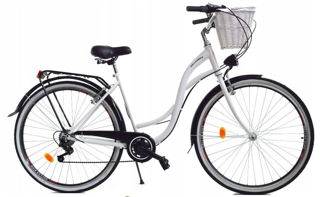 Rower miejski damski z przerzutkami DALLAS BIKE 28 cali biały - DALLAS ...