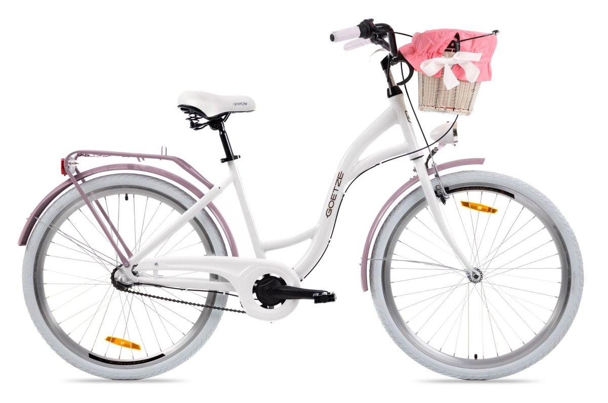 Rower miejski damski z przerzutkami Goetze 26 cali biały - Goetze ...