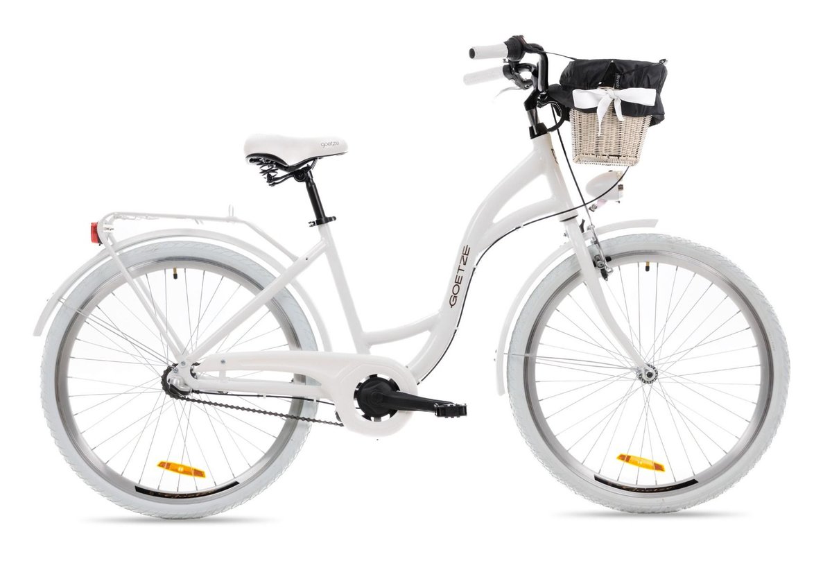 Rower miejski damski z przerzutkami Goetze 26 cali biały - Goetze ...