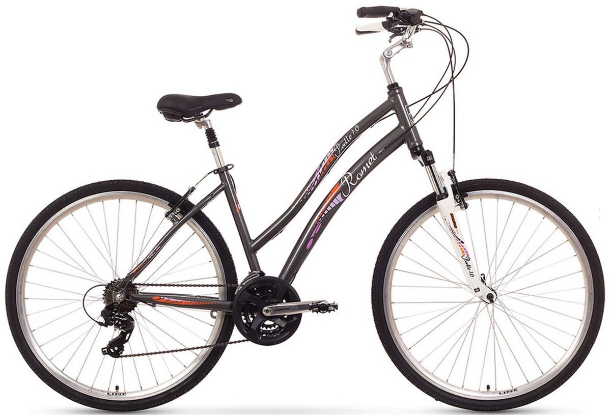 Rower miejski damski z przerzutkami Romet 28 cali grafitowy - Romet ...