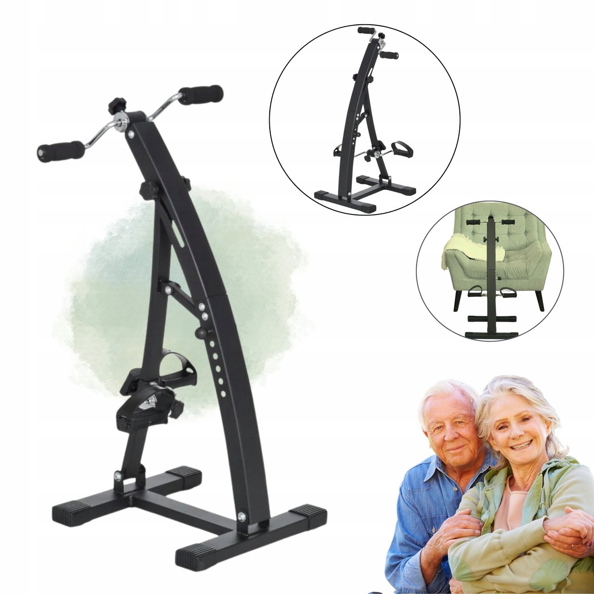 Rower Rehabilitacyjny Treningowy Dla Seniorów 2w1 Czarny - inna (Inny ...