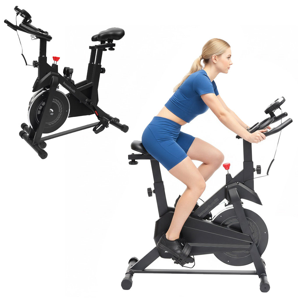 Rower treningowy cardio domowy stacjonarny Bauerkraft koło zamachowe ...