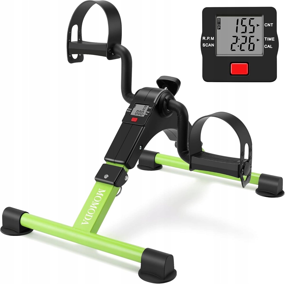 ROWER TRENINGOWY MINI SKŁADANY Z WYŚWIETLACZEM LCD DO ĆWICZEŃ NÓG I ...