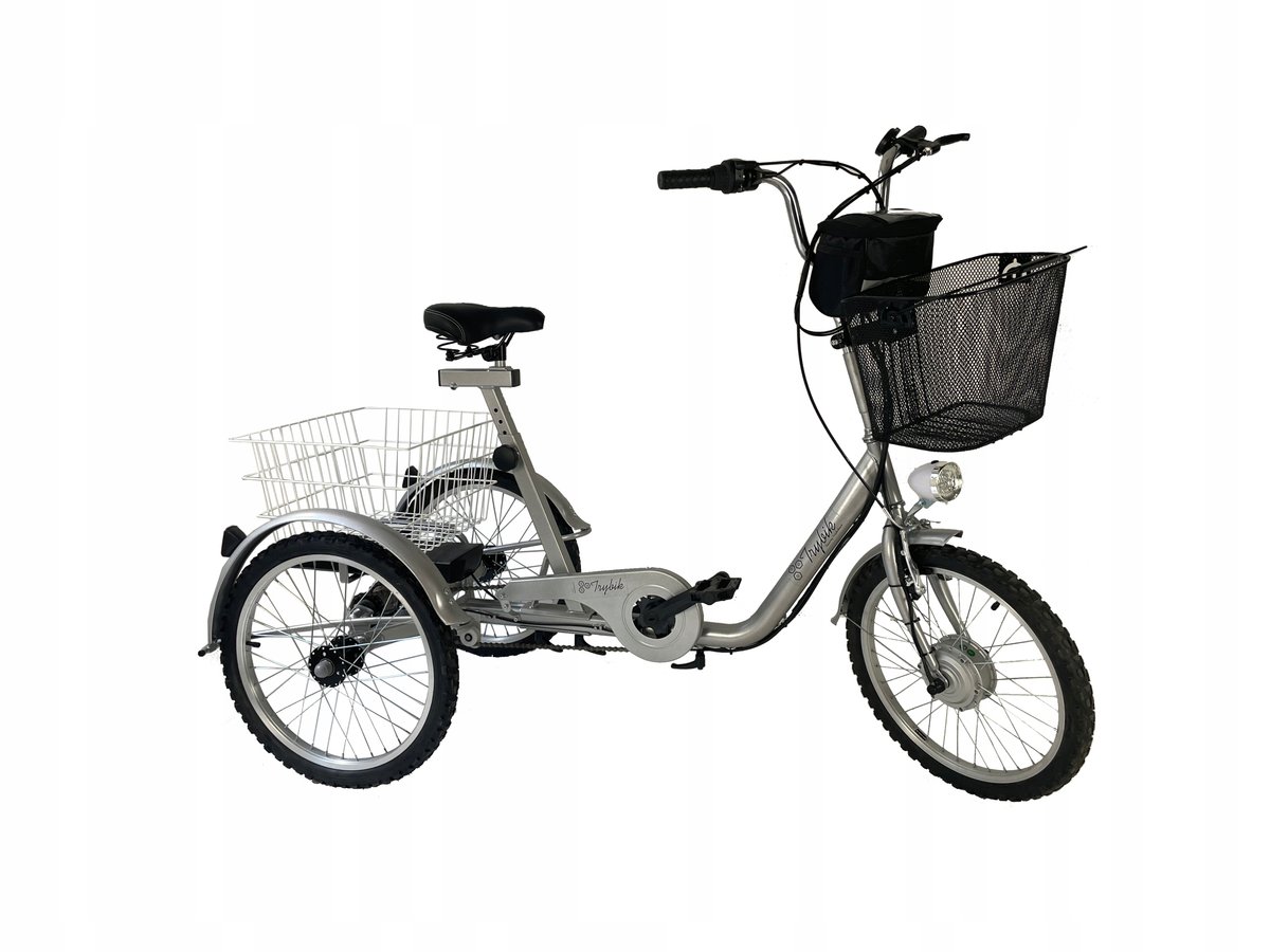 Rower trójkołowy składak ze wspomaganiem elektrycznym 10,4Ah TRYBIK ...