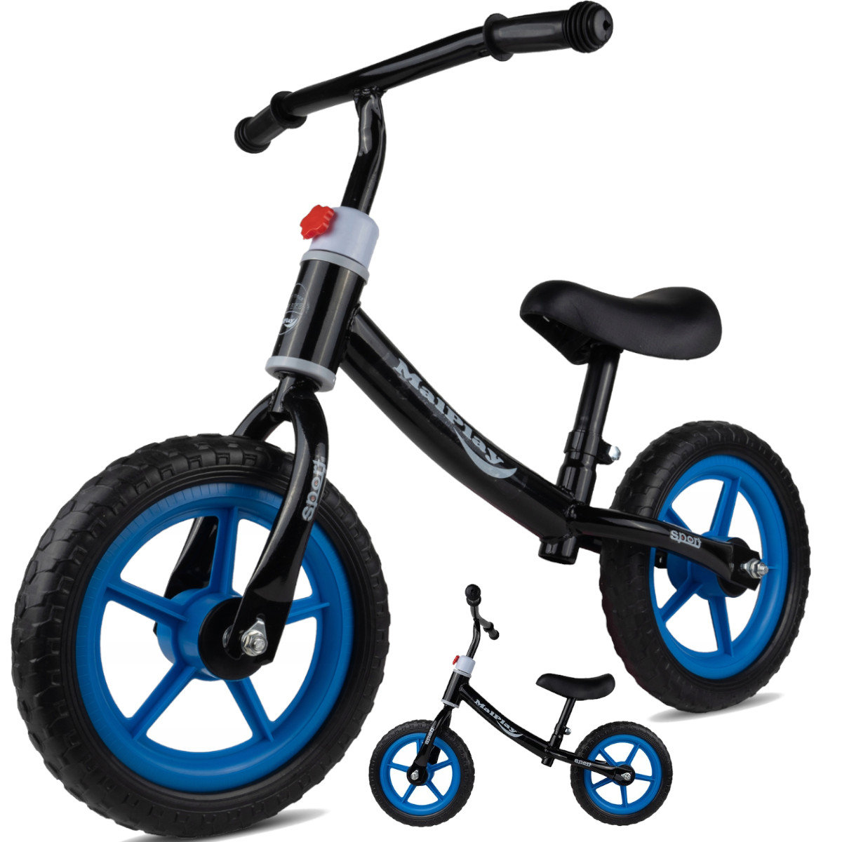 ROWEREK BIEGOWY dla dzieci jeździk dziecięcy 12'' CZARNY U467 ...