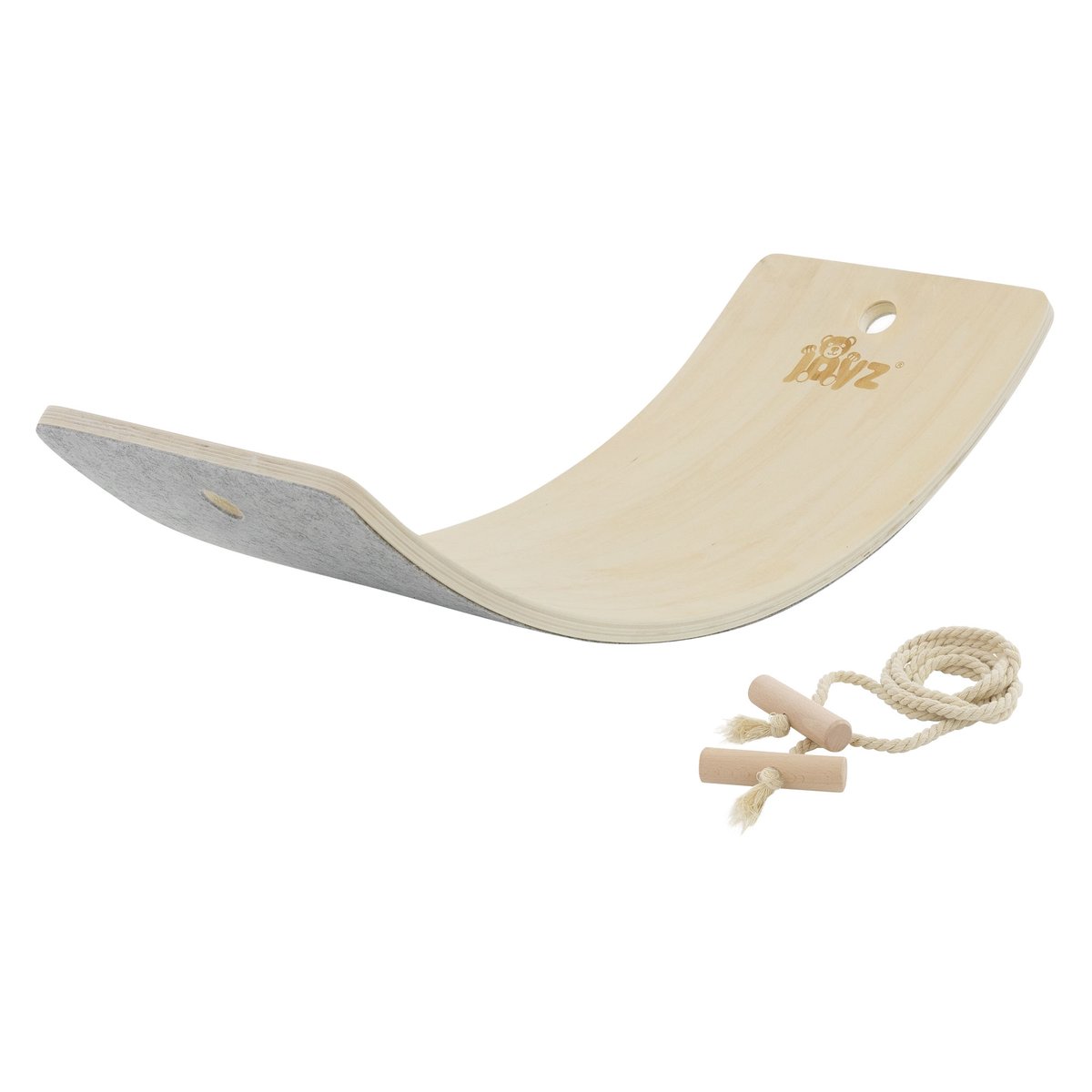 Równoważnia dla dzieci 83x30 cm szara wykonana ze sklejki lipowej do ...