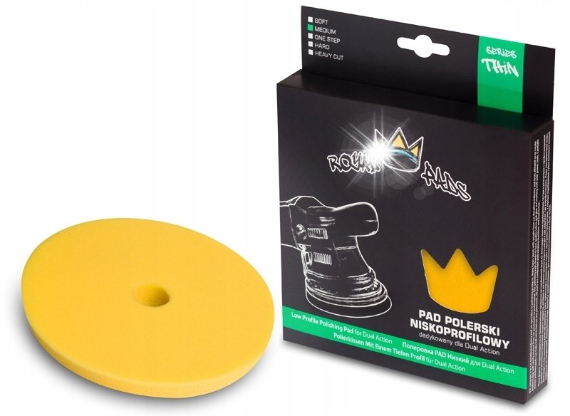 Royal Pads Thin Medium Pad 130/140mm - żółty pad polerski średnio ...