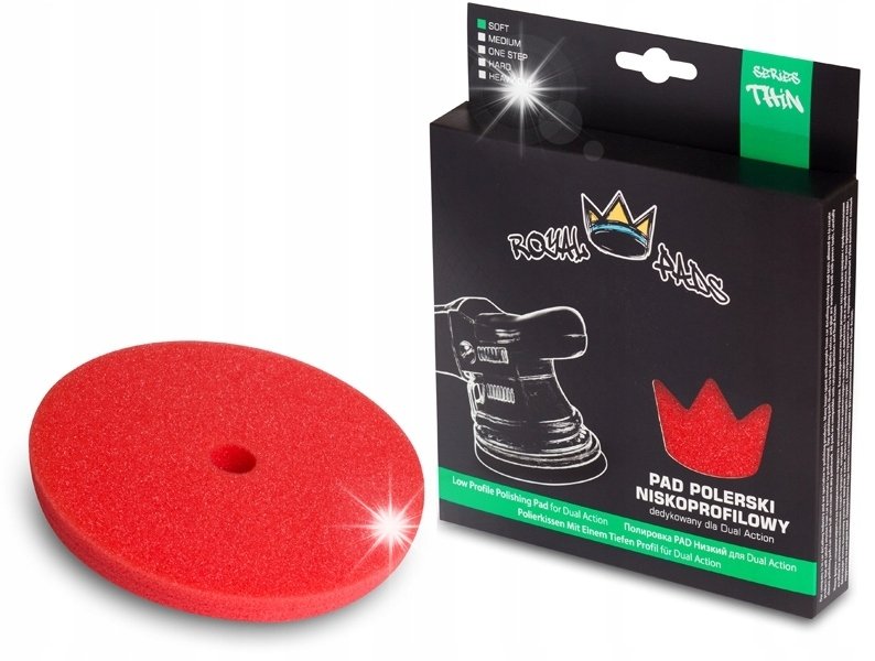 Royal Pads Thin Soft Pad 153/163mm - czerwony pad polerski finiszowy ...