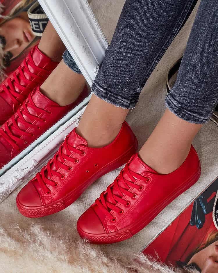 Royalfashion Damskie eko skórzane trampki Navette-37 - Inna marka ...