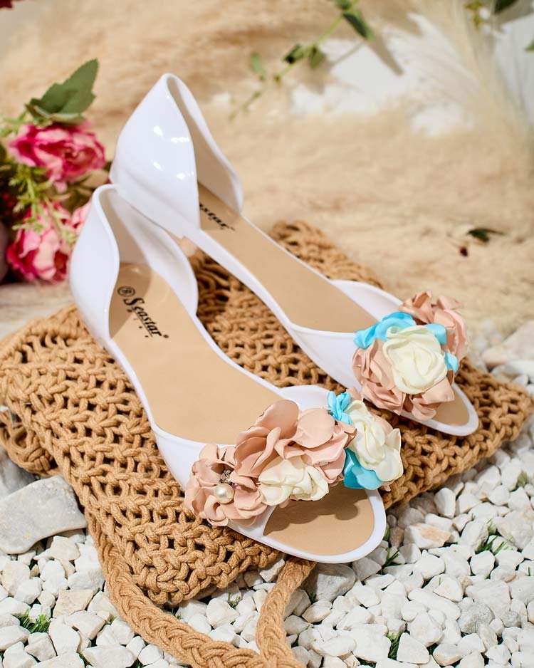 Royalfashion Gumowe baleriny z kwiatem Koddies-36 - Inna marka | Moda ...