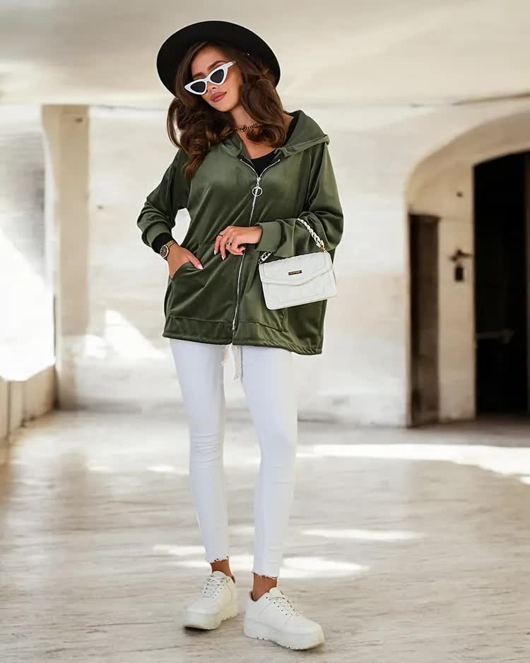 Royalfashion Rozpinana bluza z kapturem damska-Uniwersalny - Inna marka | Moda Sklep EMPIK.COM