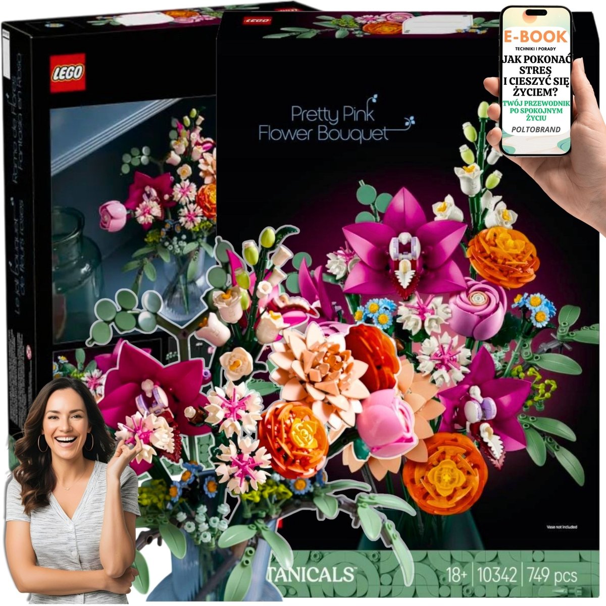 RÓŻANY ZACHWYT - LEGO KWIATY ICONS 10342 – PIĘKNY BUKIET RÓŻOWYCH ...