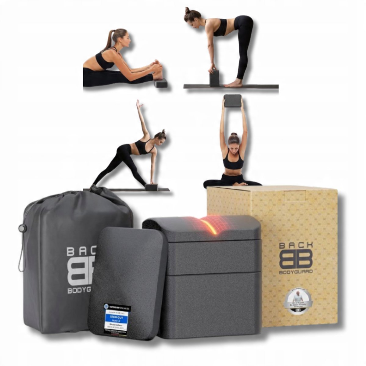 Rozciaganie Plecow Zestaw Blokow Kostki Odciazajace Plecy Cwiczenia Joga - Inna marka | Sport ...