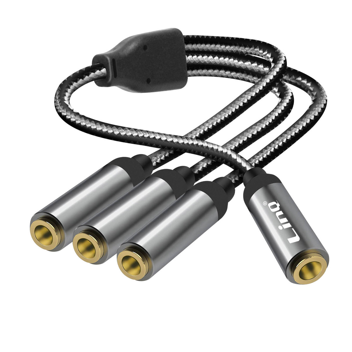 Rozdzielacz audio Jack 3,5 mm zenski na 3x Jack 3,5 mm zenski, LinQ ...