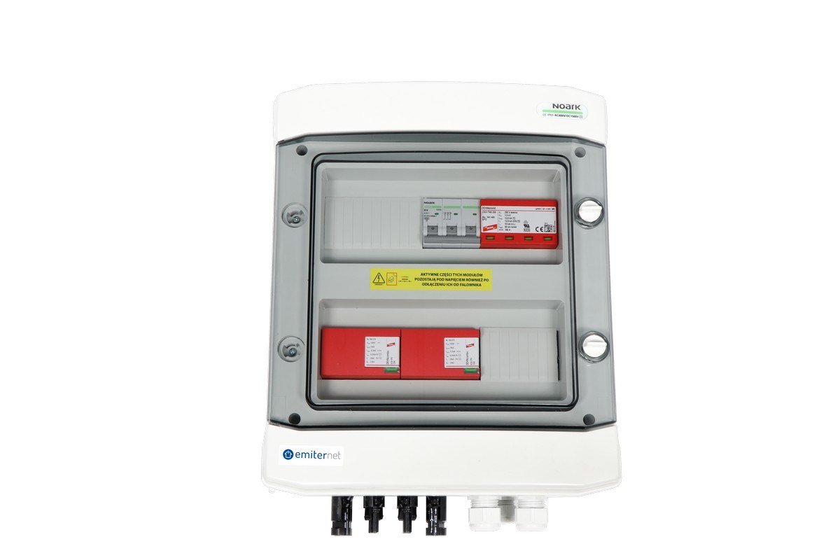 Rozdzielnica DC/AC hermetyczna EMITER z ogranicznikiem przepięć DC Dehn 1000V typu 1+2, 2 x ...