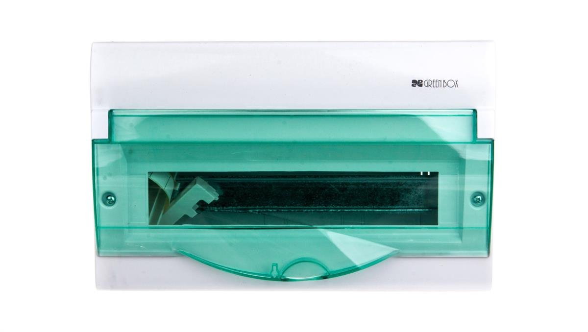 Rozdzielnica moduĺ‚owa 1x6 natynkowa green box rn 1/6 drzwi transparentne dymne n+pe ip4 2351-01 ...