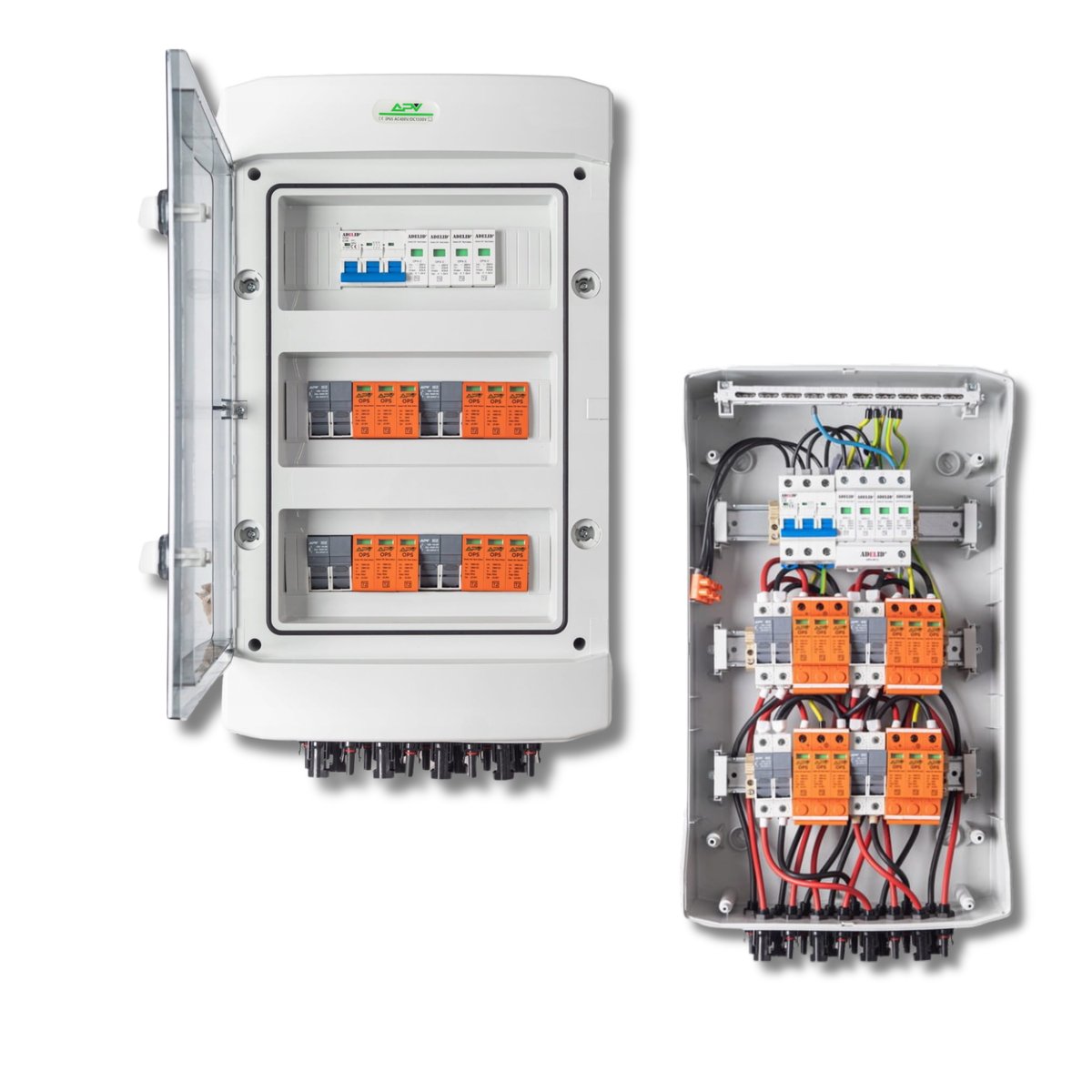 Rozdzielnica Natynkowa PV 1000V DC / AC 4 Stringi Fotowoltaika 3 Trzy ...
