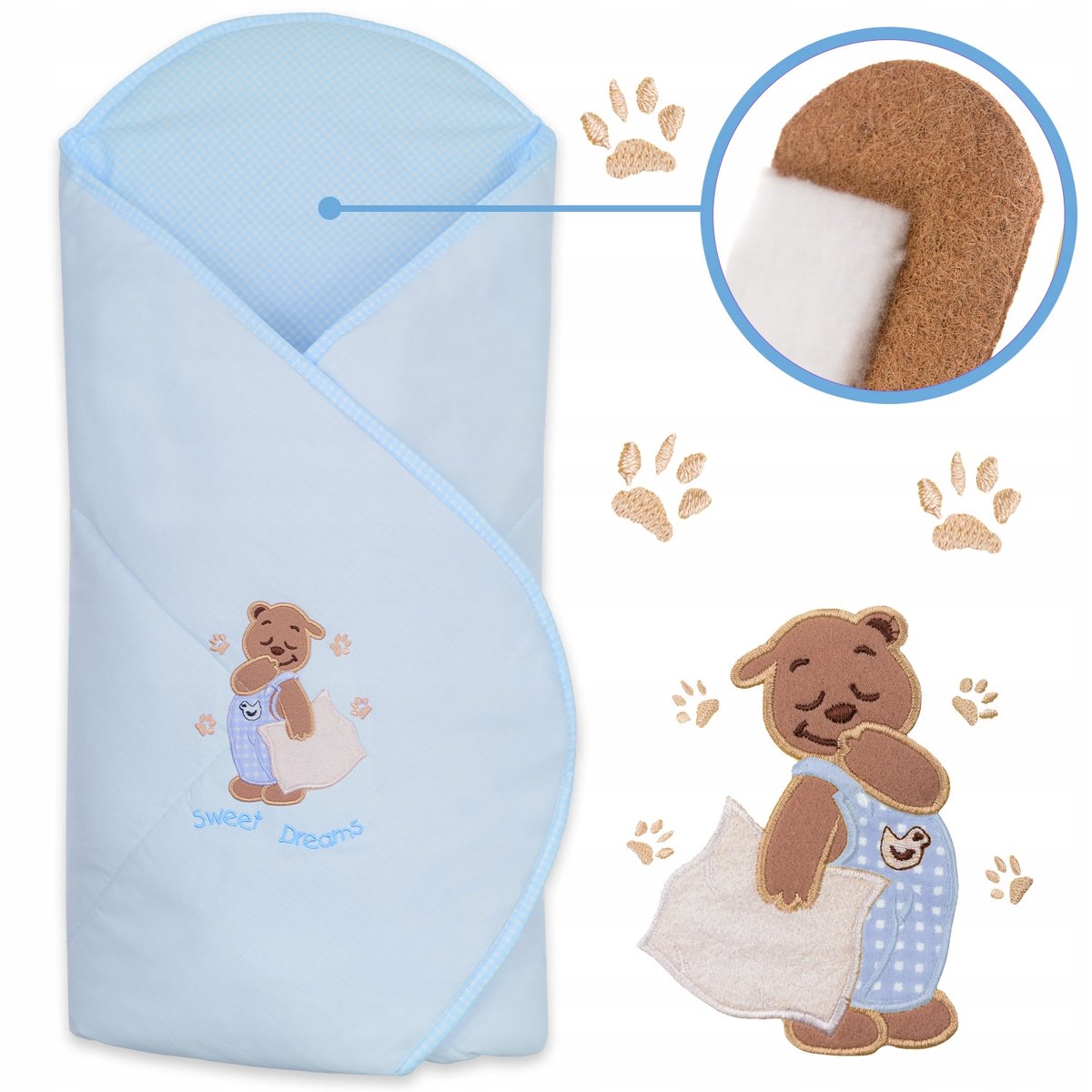 Rożek Becik Niemowlęcy Z Wkładem Kokosowym Usztywniany Bawełna - ANKRAS | Sklep EMPIK.COM