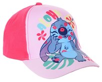 Różowa czapka z daszkiem dla dziewczynki, Disney Stitch, bawełna, poliester, rozmiar 52 cm ...