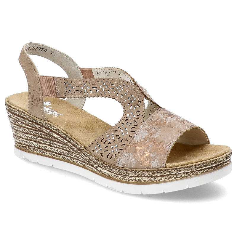 Różowe Sandały Rieker Eleganckie Buty Na Koturnie - Rieker | Sport Sklep EMPIK.COM