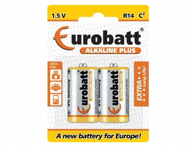 RR37 ALKALICZNE BATERIE BATERIA LR14 - 2szt - EUROBATT | Sklep EMPIK.COM