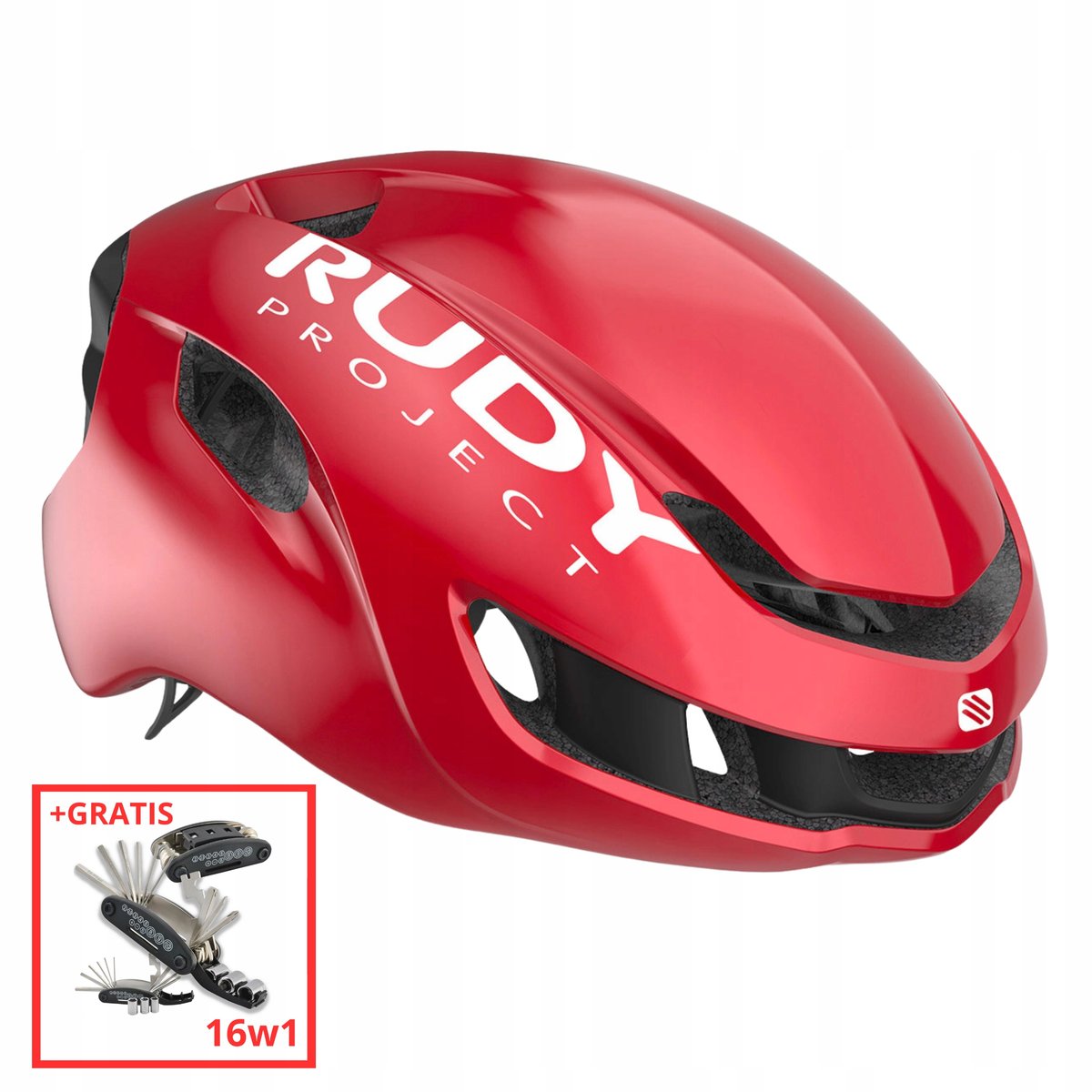 RUDY PROJECT Kask rowerowy NYTRON czerwony aerodynamiczny red comet ...