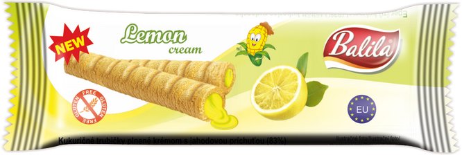 Rurki Kukurydziane Nadziewane Kremem O Smaku Cytrynowym Bezglutenowe 18 G - Balila - Inna marka ...