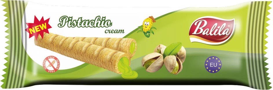 RURKI KUKURYDZIANE Z KREMEM O SMAKU PISTACJOWYM BEZGLUTENOWE 18 g - BALILA - Inna marka | Sklep ...
