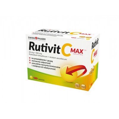 Rutivit C Max Rutyna I Witamina C 120 Tabletek | Sklep EMPIK.COM