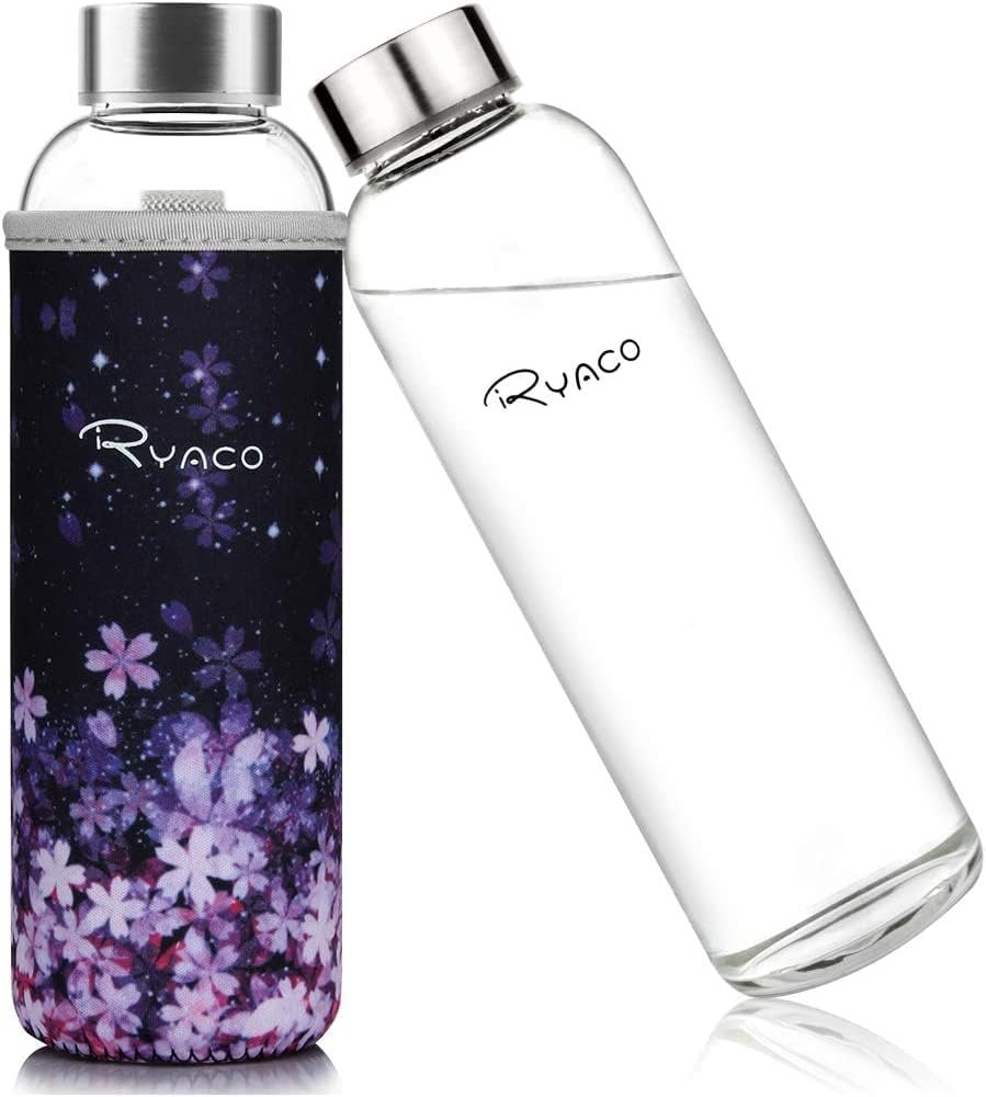 Ryaco Butelka na Wodę ze Szkła, Do Jogi 550 ml - Romantyczna Sakura - Inna marka | Sklep EMPIK.COM