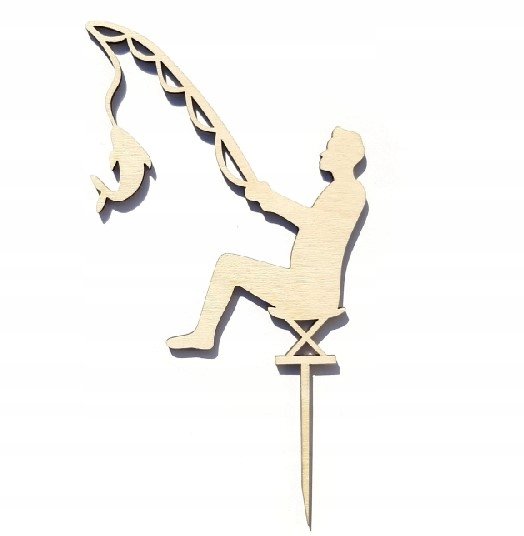 Rybak wędkarz Łowienie ryb Topper na tort - Pamario | Przyjęcia i ...