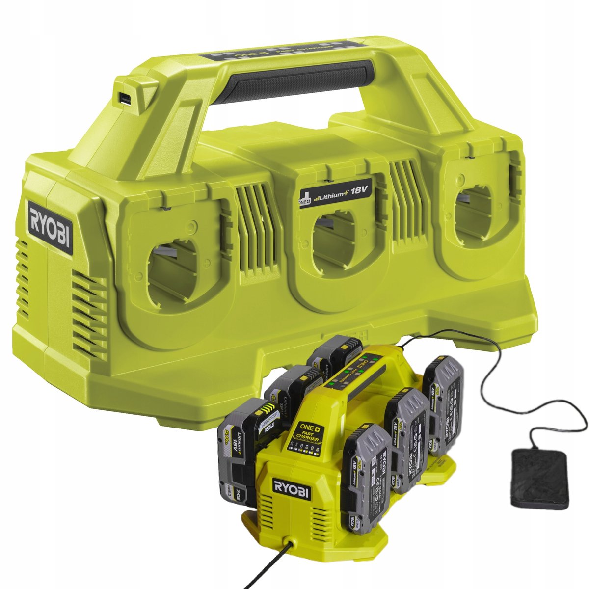 Ryobi 6-Portowa Ładowarka 18 V 4A One+ Rc18640 Na 6 Akumulatorów Usb 2A - Ryobi | Sklep EMPIK.COM