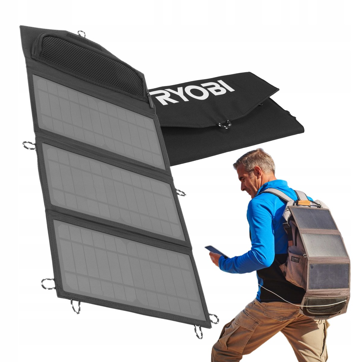 Ryobi Panel Solarny 21W Plecakowy 2Xusb-A Rysp21A - Ryobi | Sklep EMPIK.COM