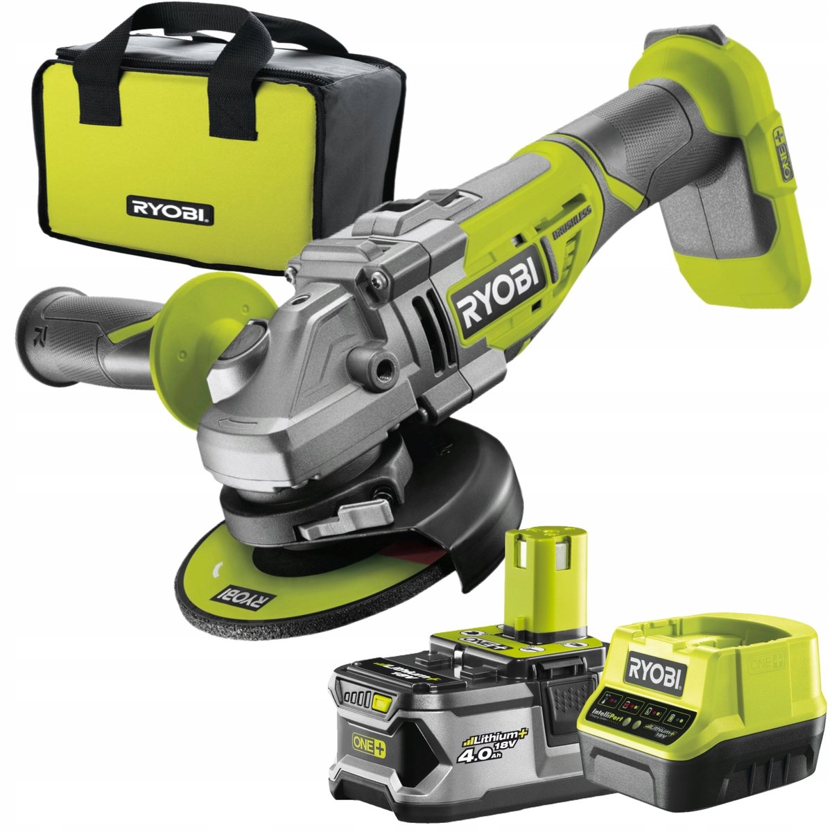 Ryobi R18Ag7-140S Szlifierka Kątowa Bezszczotkowa 125Mm +Akumulator 4,0Ah - Ryobi | Sklep EMPIK.COM