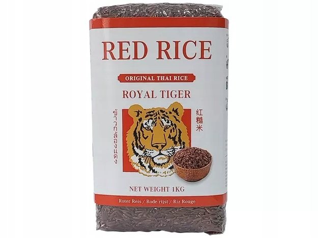 Ryż czerwony Red Rice Orginal Thai Royal Tiger 1kg - Royal Tiger ...