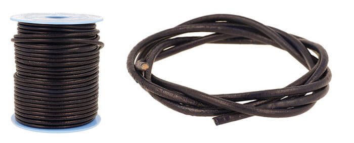 Rzemyk skórzany rzemień Okrągły 3 mm Granat 1 metr - Inna marka | Sklep ...