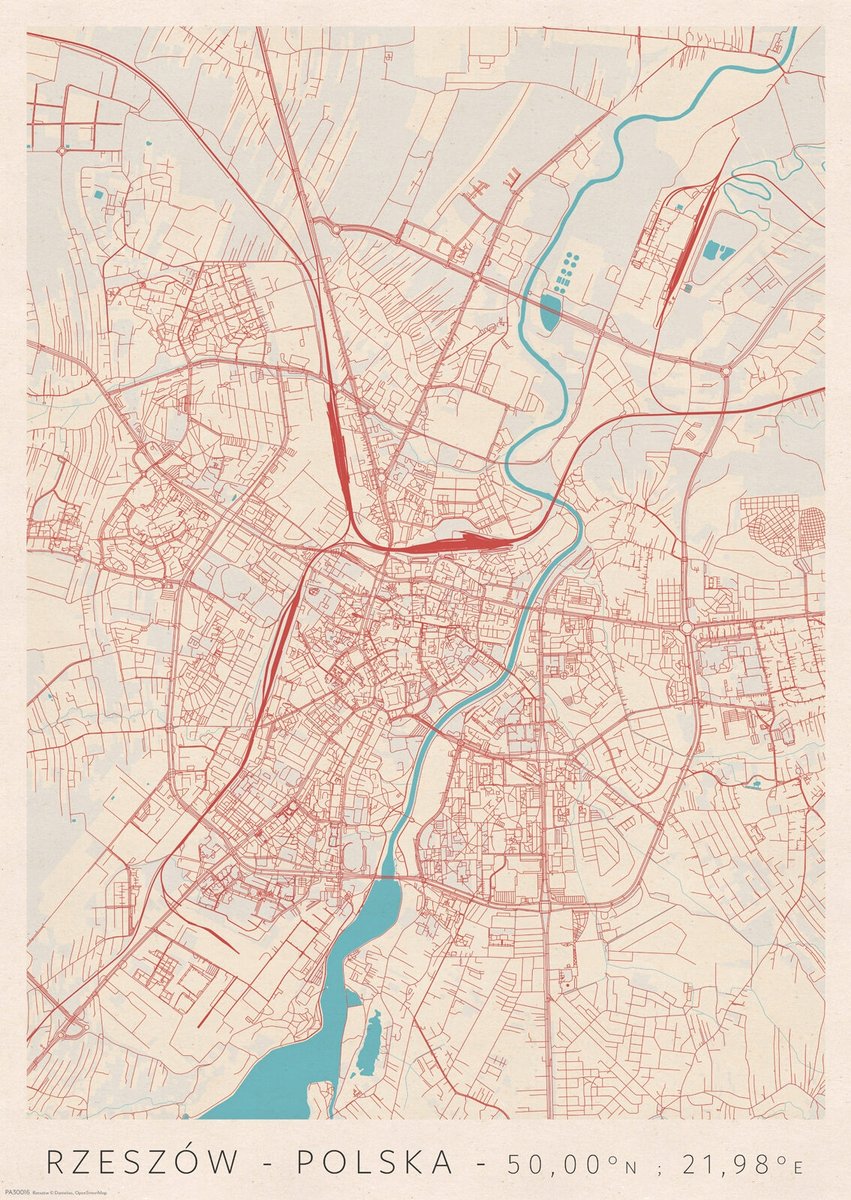 Rzeszów Mapa Miasta - plakat A3 29,7x42 cm - inna (Inny) | Sklep EMPIK.COM