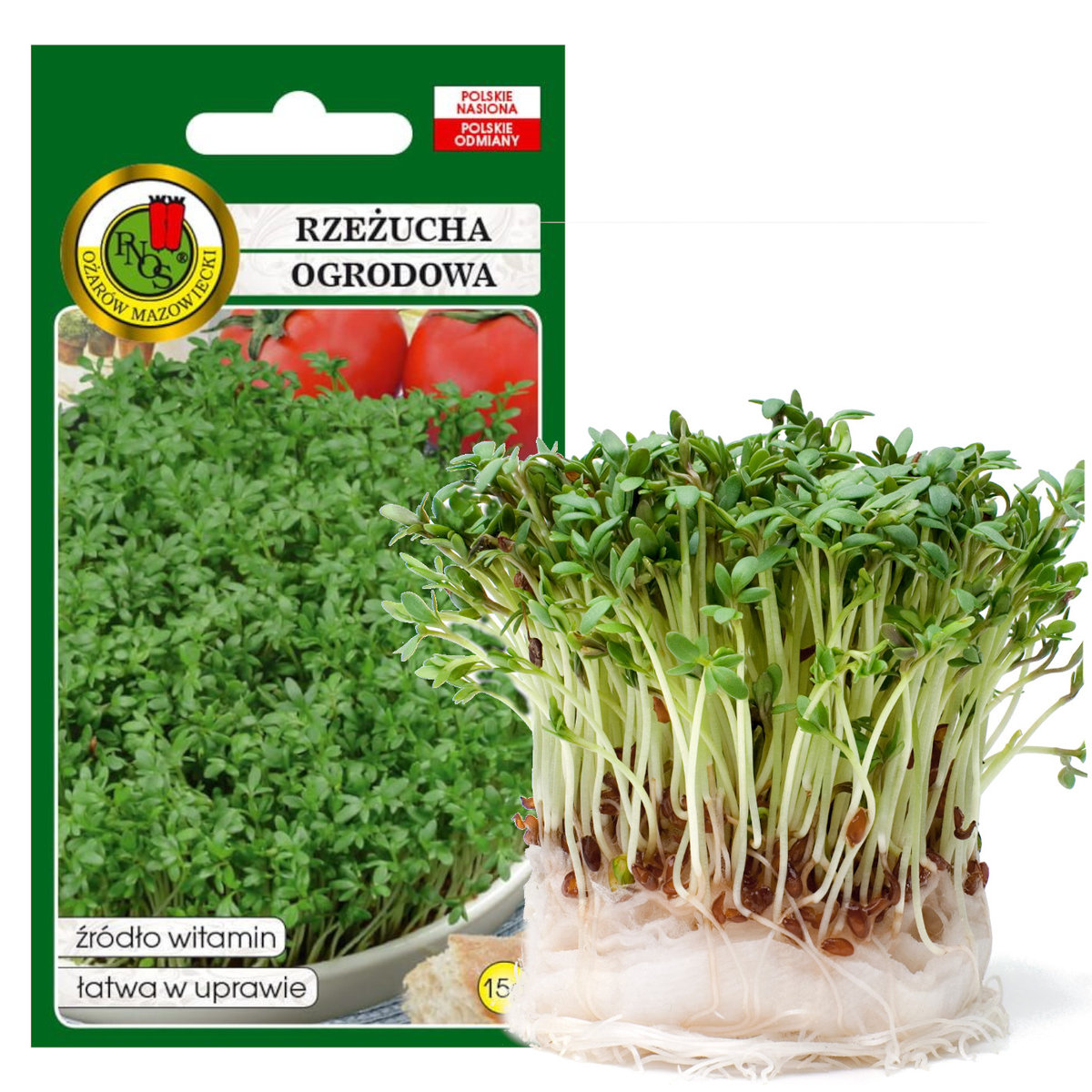 Rzeżucha Ogrodowa 15G Dużo Witamin Nasiona Bez Gmo - PNOS | Sklep EMPIK.COM