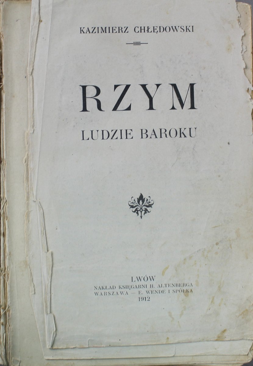 Rzym ludzie baroku 1912 r - W opisie | Książka w Empik