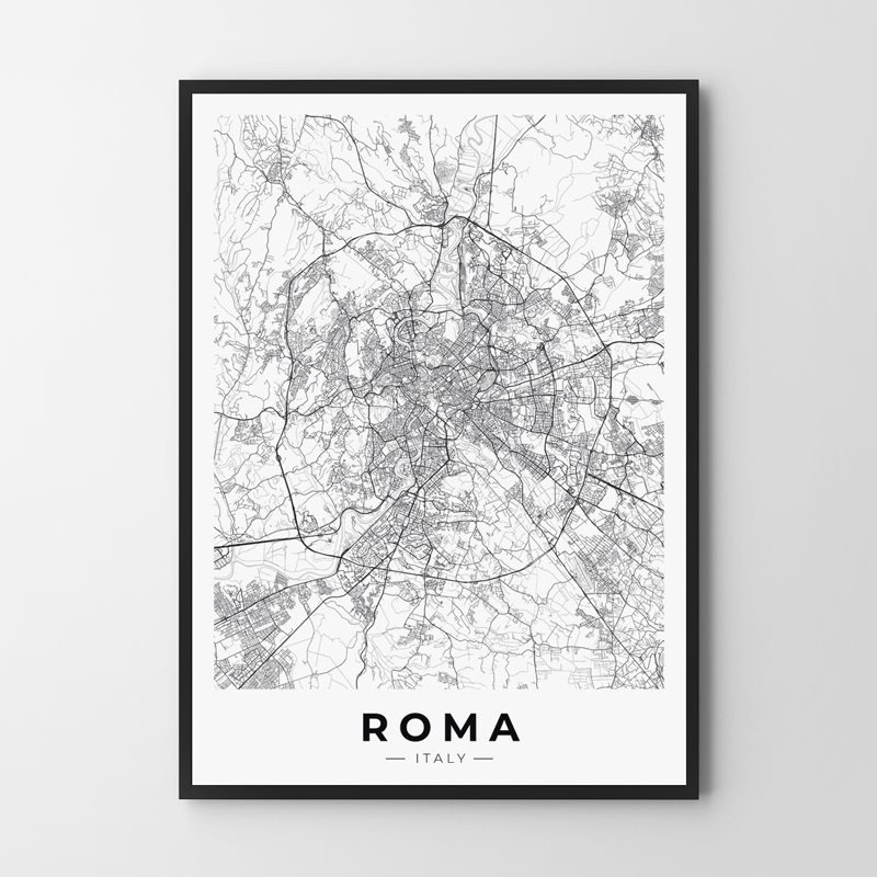 Rzym mapa 30x40cm - Hog Studio | Sklep EMPIK.COM