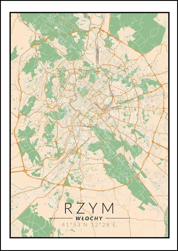 Rzym Mapa Kolorowa - Plakat 40X50 Cm - Galeria Plakatu | Sklep EMPIK.COM