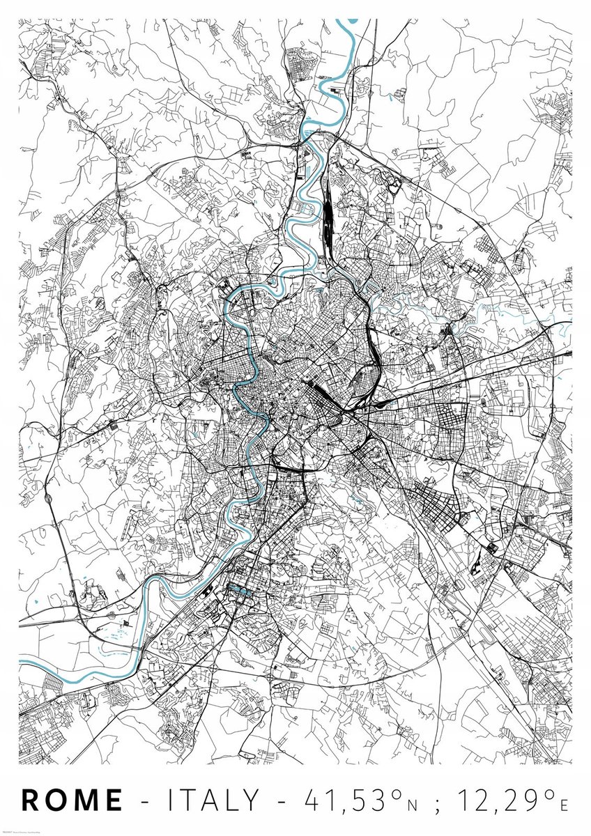 Rzym Mapa Miasta - plakat A1 59,4x84,1 cm - inna (Inny) | Sklep EMPIK.COM