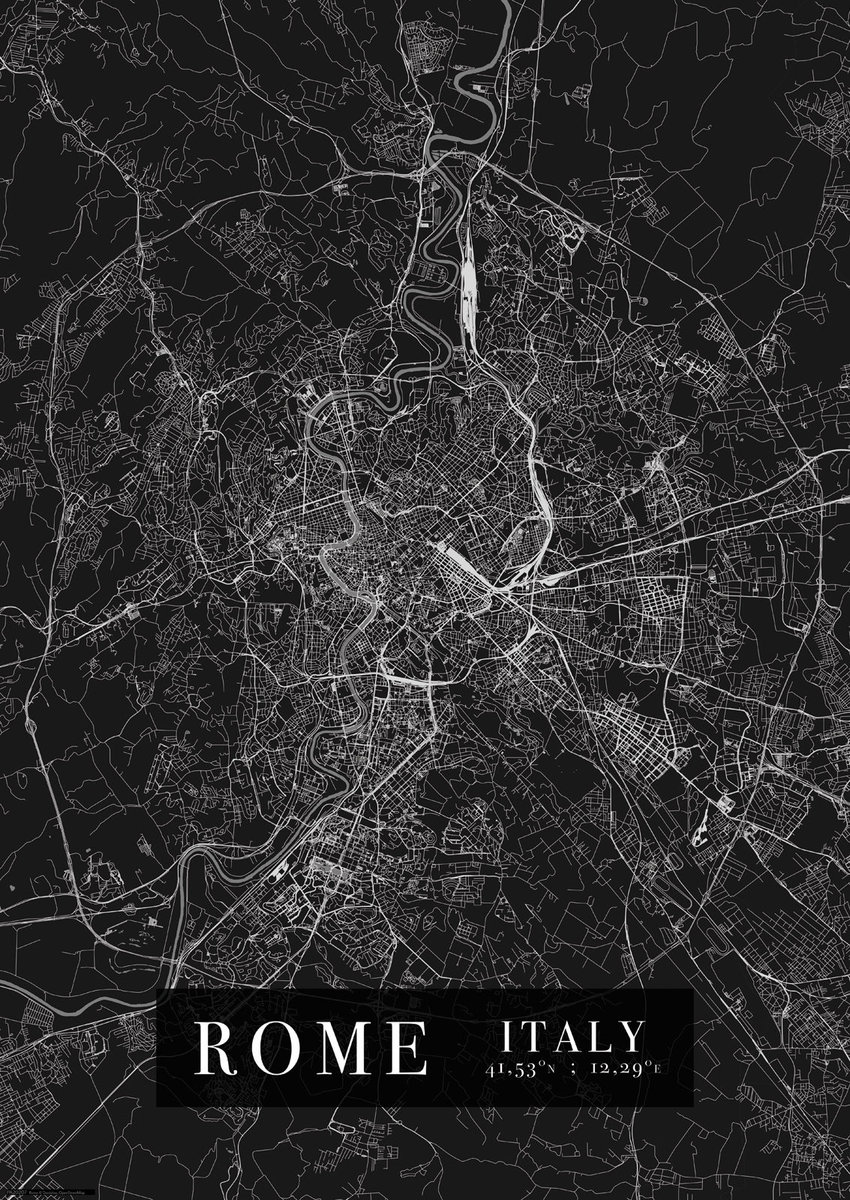 Rzym Mapa Miasta Rome - plakat A2 42x59,4 cm - inna (Inny) | Sklep ...