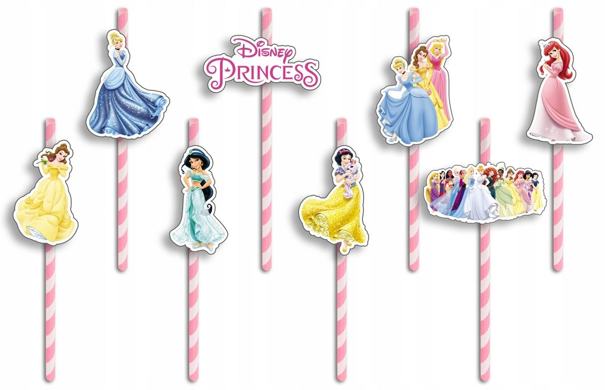 S OMKI URODZINOWE z POSTACIAMI - KSI NICZKI DISNEY BAJKI URODZINY - 8 szt. - WORLD CASE ...