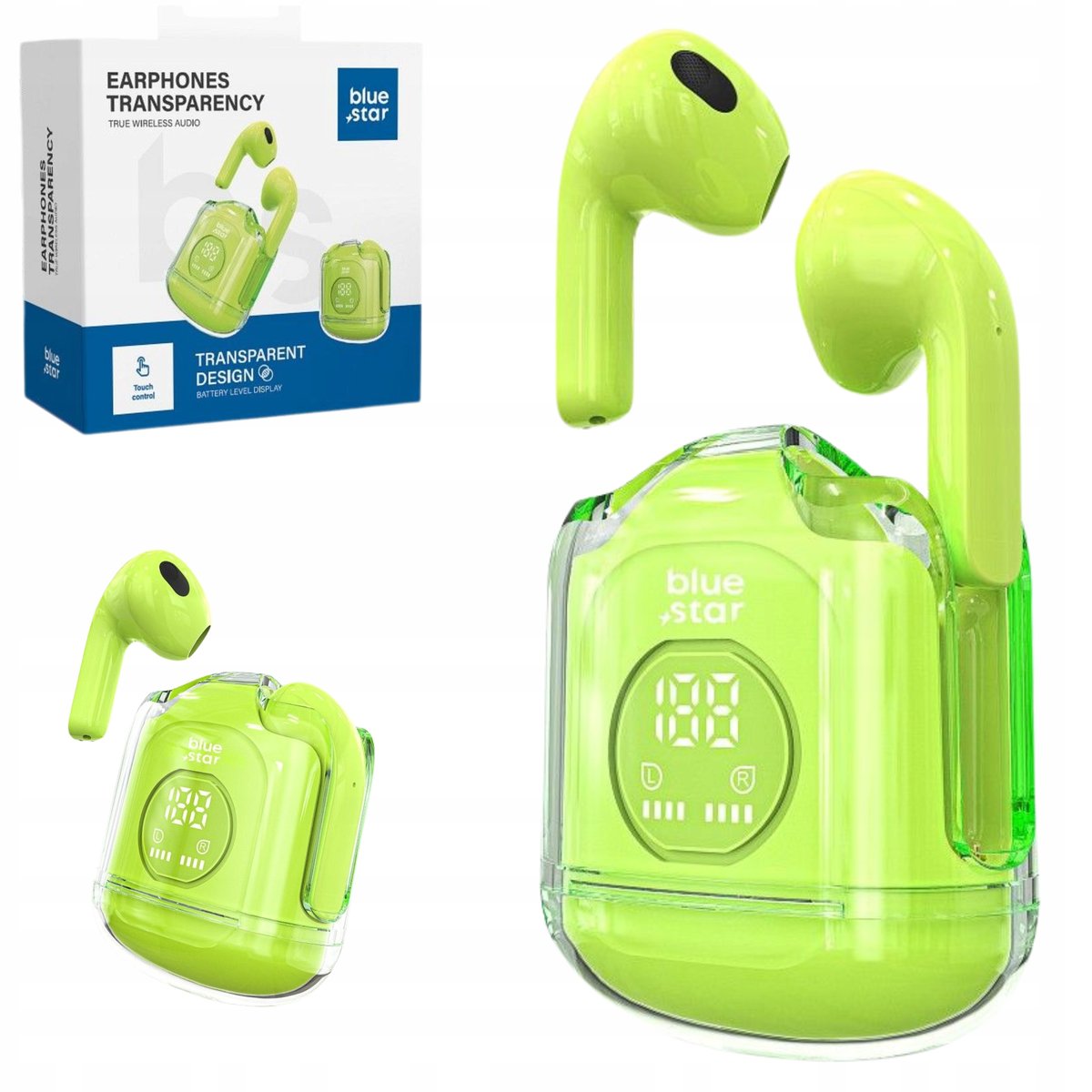 S uchawki bezprzewodowe BLUETOOTH 5.3 stereo douszne TWS BLUE STAR - BlueStar | Sklep EMPIK.COM