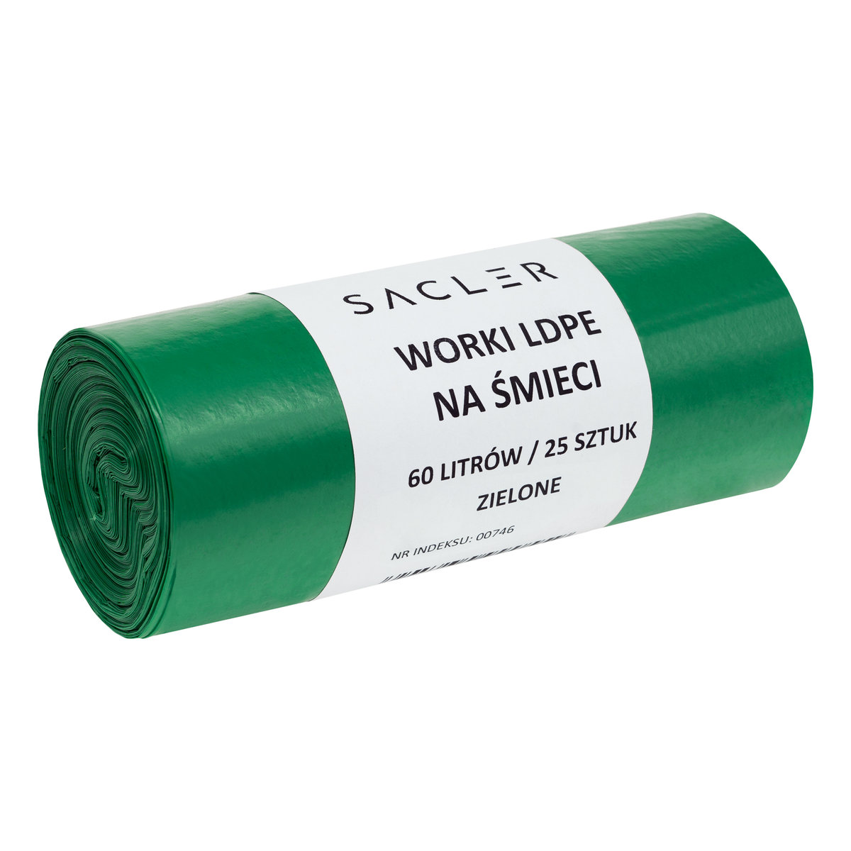 Sacler worki LDPE 60l (25) zielone - Inna marka | Sklep EMPIK.COM